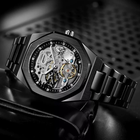 Forsining | Accessories | Mens Watch Skeleton Mechanical Luminous ...